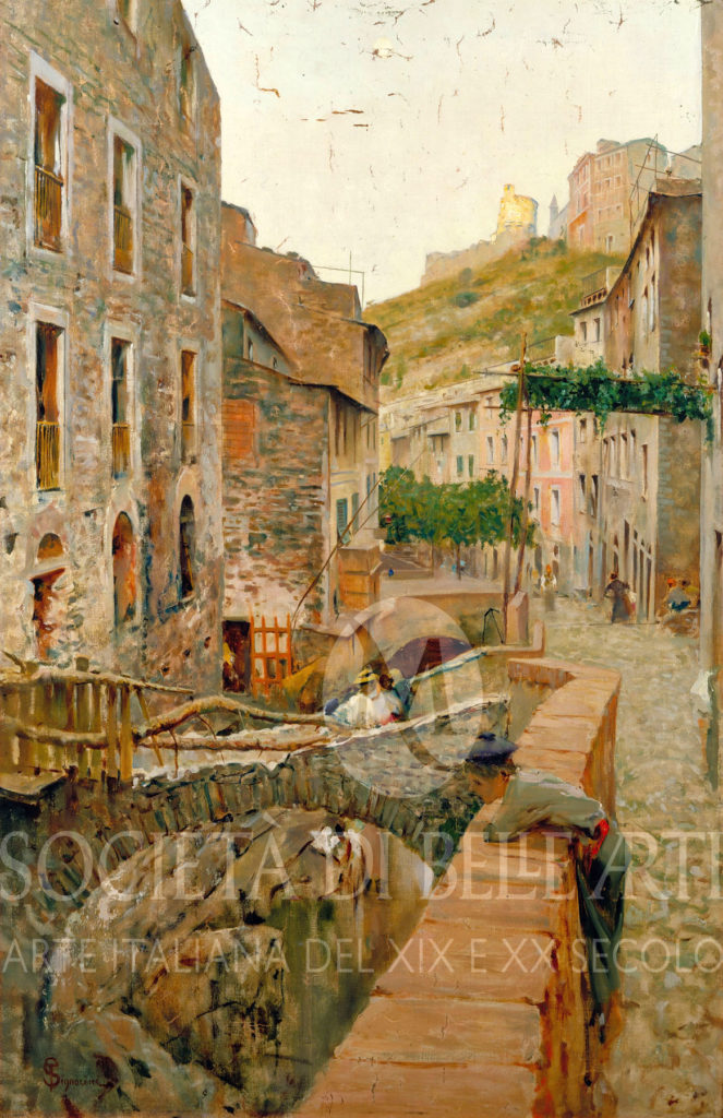 Telemaco Signorini, Il rio a Riomaggiore - Società di Belle Arti